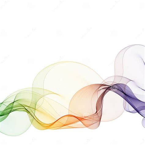 Abstract Smooth Color Wave Vector Curve Flow Blue Motion Illustration Smoke Design Vector