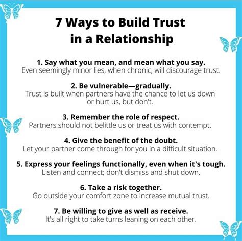 7 Ways To Build Trust In A Relationship R Therapytips