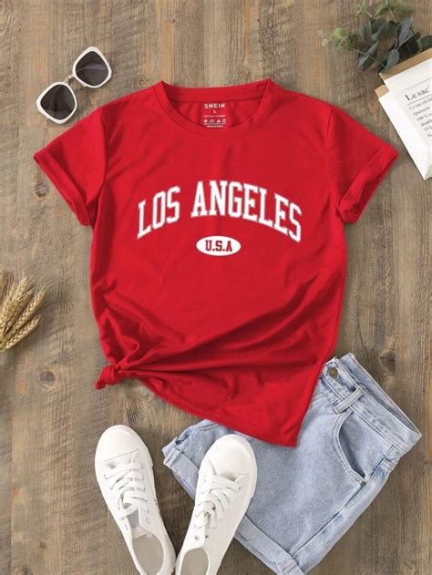 Дамска тениска Los Angeles U.S.A • KIKI.BG