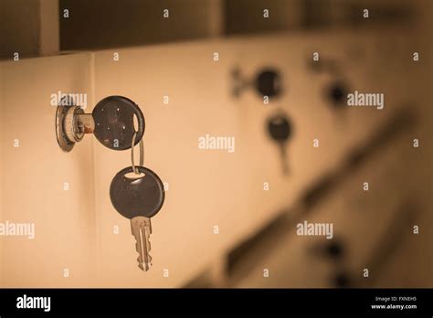 Key Opening Mailbox Inside The Building Stock Photo Alamy
