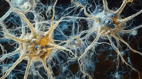 This Detailed Microscopic Image Reveals The Intricate Structure Of A Neuron Network Showcasing