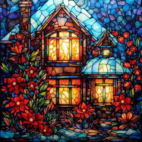 83000 Stained Glass House Pictures