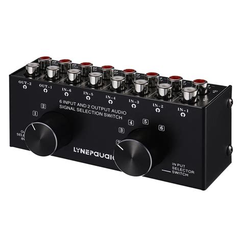 ⭐6 input 2 output or 2 input 6 output audio signal source selection