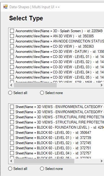 Data Shapes Select Model Elements Data Packages Dynamo