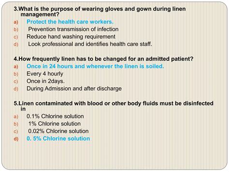 Mcq Related To Linen Mangement For Ipc Coursepptx