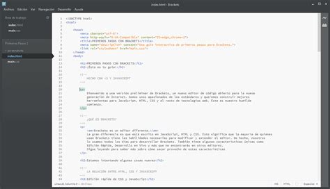 Editor Brackets Para Desarrollo Web