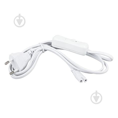 ᐉ Шнур сетевой с вилкой и выключателем Евросвет с конектором 1 5 м без заземления 220В 5А Ip20