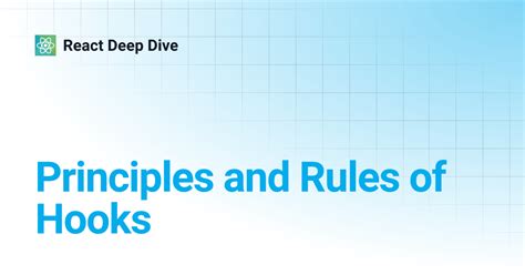 principles and rules of hooks react deep dive