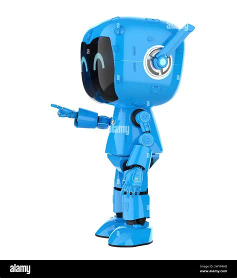 3d Rendering Cute And Small Artificial Intelligence Personal Assistant Robot With Cartoon