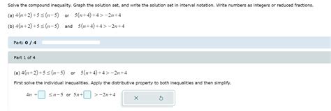 Solved Solve The Compound Inequality Graph The Solution Chegg