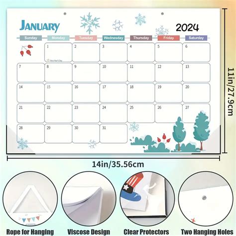 1개 책상 달력 2024 2025 월간 달력 2024년 1월부터 2025년 6월까지 학교 홈 오피스용 디자인 Temu