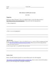 A MLA Formatting Homework Name Babe ID Date MLA Works Cited Practice Exercise Fall