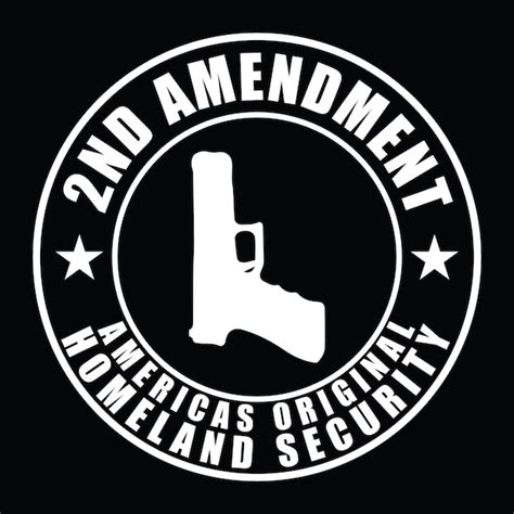 Premium Vector 2nd Amendment Design With Gun And Star