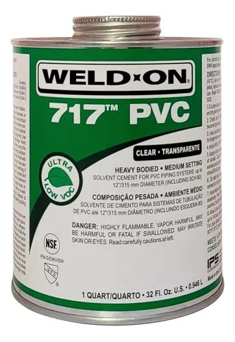 Pegamento Adhesivo Para Soldadura De PVC 717 946 Ml Pegamento Para
