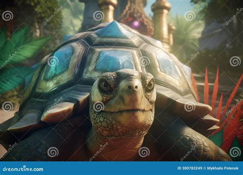 The Land Turtle In Its Natural Environment Neural Network Ai Generated Stock Image Image Of