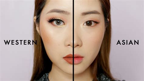 Asian Vs Western Makeup 1 Palette 2 Looks Youtube