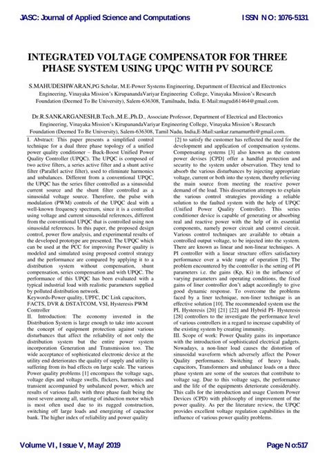 PDF INTEGRATED VOLTAGE COMPENSATOR FOR THREE PHASE DOKUMEN TIPS