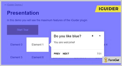 Premium JQuery Tour Plugins FormGet
