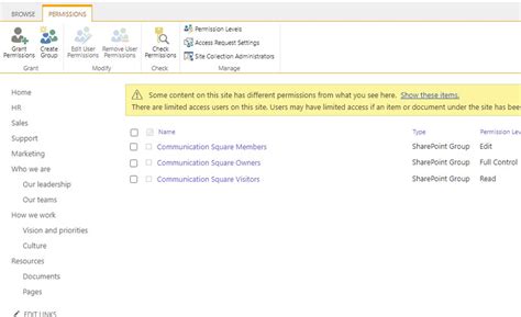 How To Create Sharepoint Sites Communication Square Knowledge Base