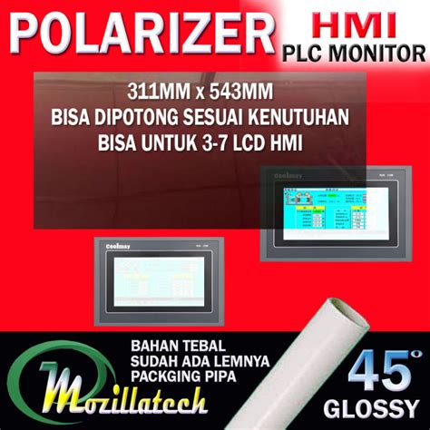Lapisan Polaris Polarized Polarizer Pelastik Film Lcd Hmi Monitor Plc