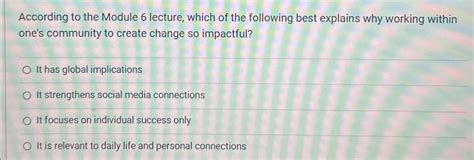 Solved According To The Module 6 ﻿lecture Which Of The