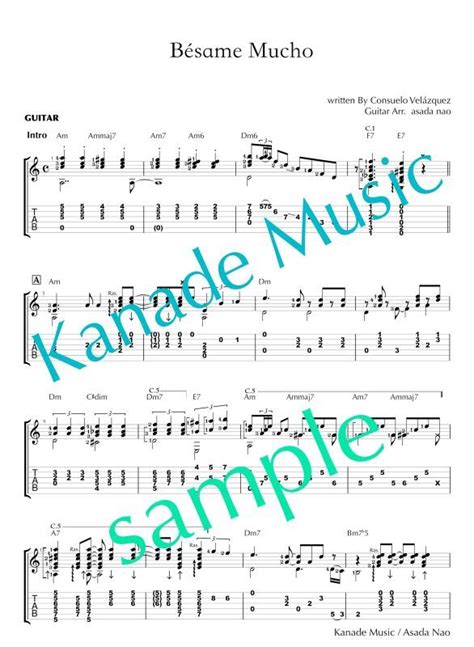 Besame Mucho Tab Kanade Music