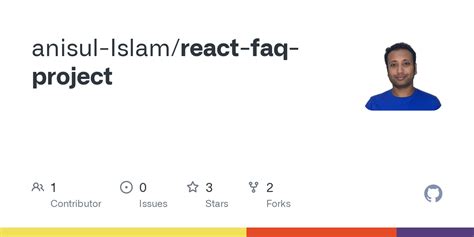 GitHub Anisul Islam React Faq Project