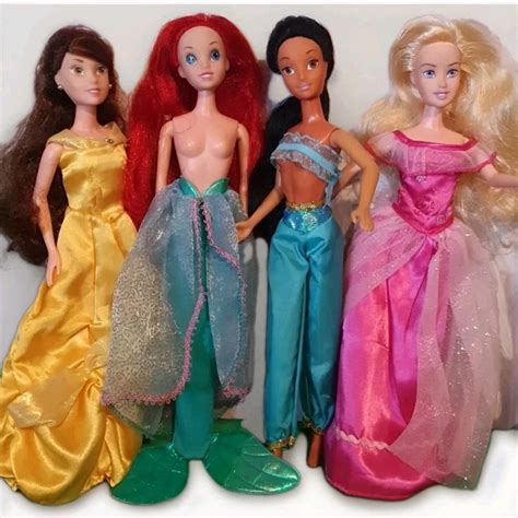 Disney Princesses Belle Jasmine Aurora And Ariel Dolls £1320 Picclick Uk