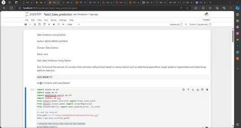 Mpho Ndou On Linkedin Codsoft Internship Salesprediction