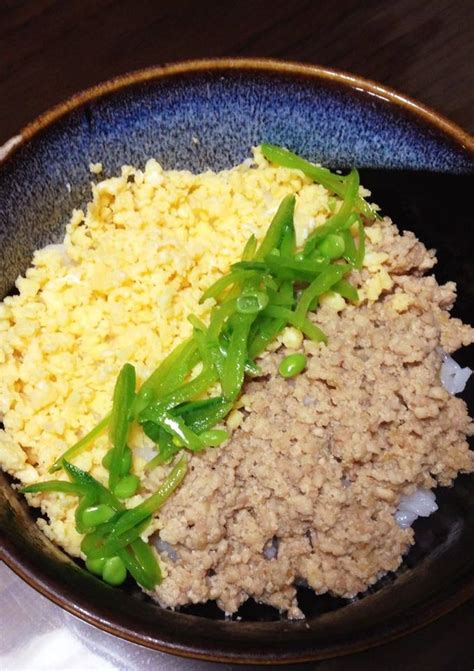 わが家の三色そぼろ丼〜♪ By チャコの母ちゃん 【クックパッド】 簡単おいしいみんなのレシピが392万品