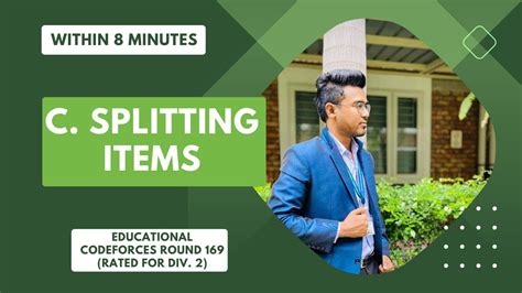 C Splitting Items Educational Codeforces Round 169 Rated For Div 2