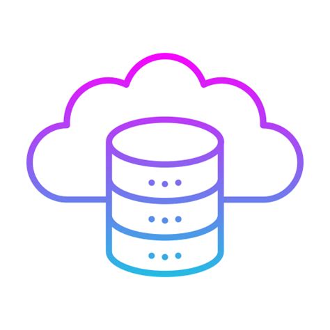 Cloud Database Generic Gradient Outline Icon