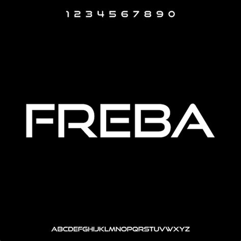 Premium Vector Bold Display Futuristic Alphabet Font Vector