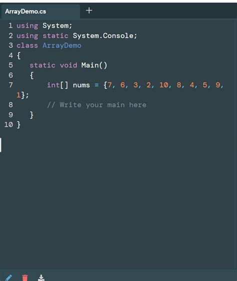 solved arraydemo cs1 ﻿using system 2 ﻿using static