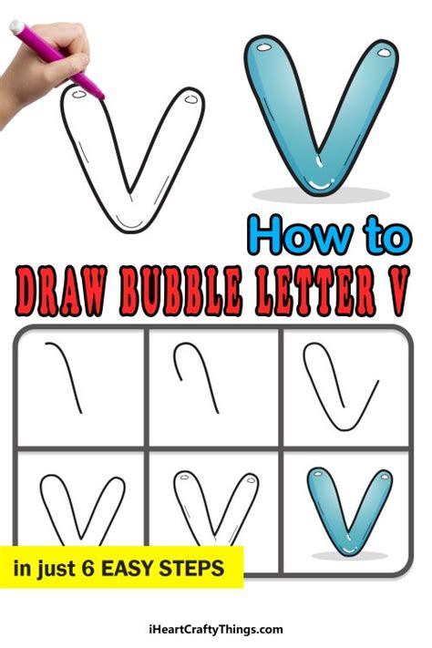 Bubble Letter V Draw Your Own Bubble V In 6 Easy Steps