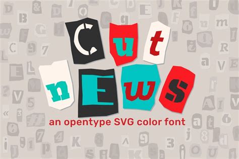 Cut News Color Opentype Svg Color Font