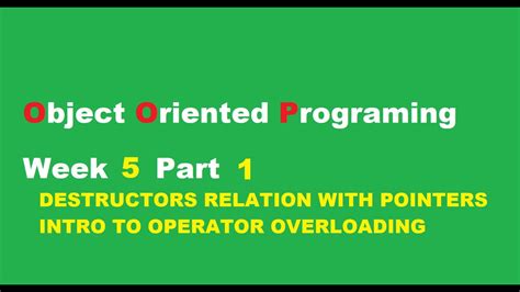 Oop Week 5 Part 1 Operator Overloading Intro Learn C The Easy