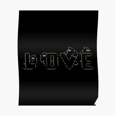Ascii Love Ghost Poster For Sale By Cuzone Redbubble
