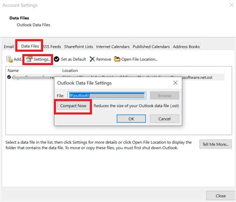 How To Compact Outlook PST File