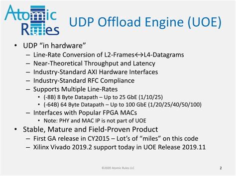 Udp Offload Engine Uoe Ppt