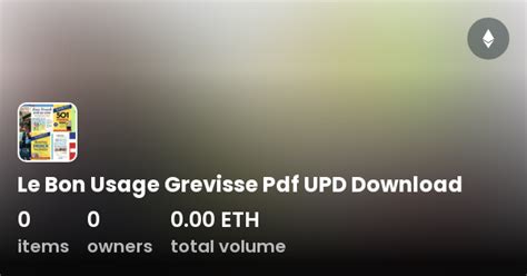 Le Bon Usage Grevisse Pdf Upd Download Collection Opensea