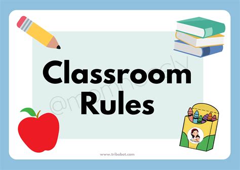 Class Rules Posters Tribobot X Mom Nessly