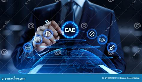 Cae Computer Aided Engineering Software System Concept Businessman