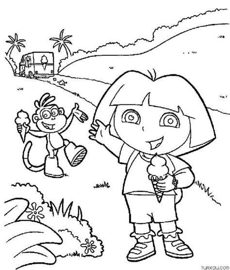 Dora The Explorer Coloring Page Turkau