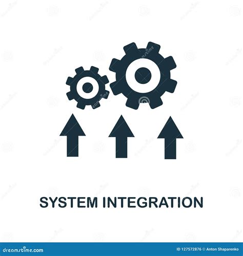 System Integration Icon Monochrome Style Design From Industry 4 0 Icon Collection Ui And Ux