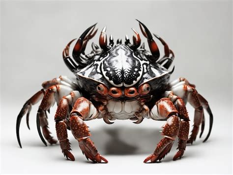 Premium Ai Image Crab Concept Crab Design Crab 3d Model Crab Digital Rendering Crab Dark Theme