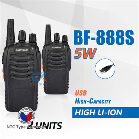 Baofeng Bf 888s Walkie Talkie Set Of 2 Portable Two Way Radio Fm Radio Uhf Transceiver 1 5km