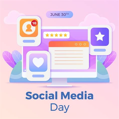 Free Vector Gradient Illustration For Social Media Day