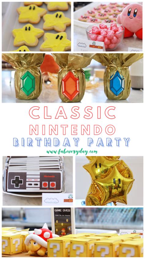 Classic Nintendo Birthday Party Mario Bros Zelda Kirby And More