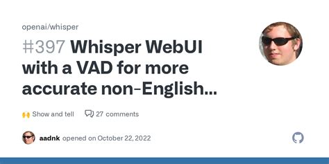Whisper Webui With A Vad For More Accurate Non English Transcripts